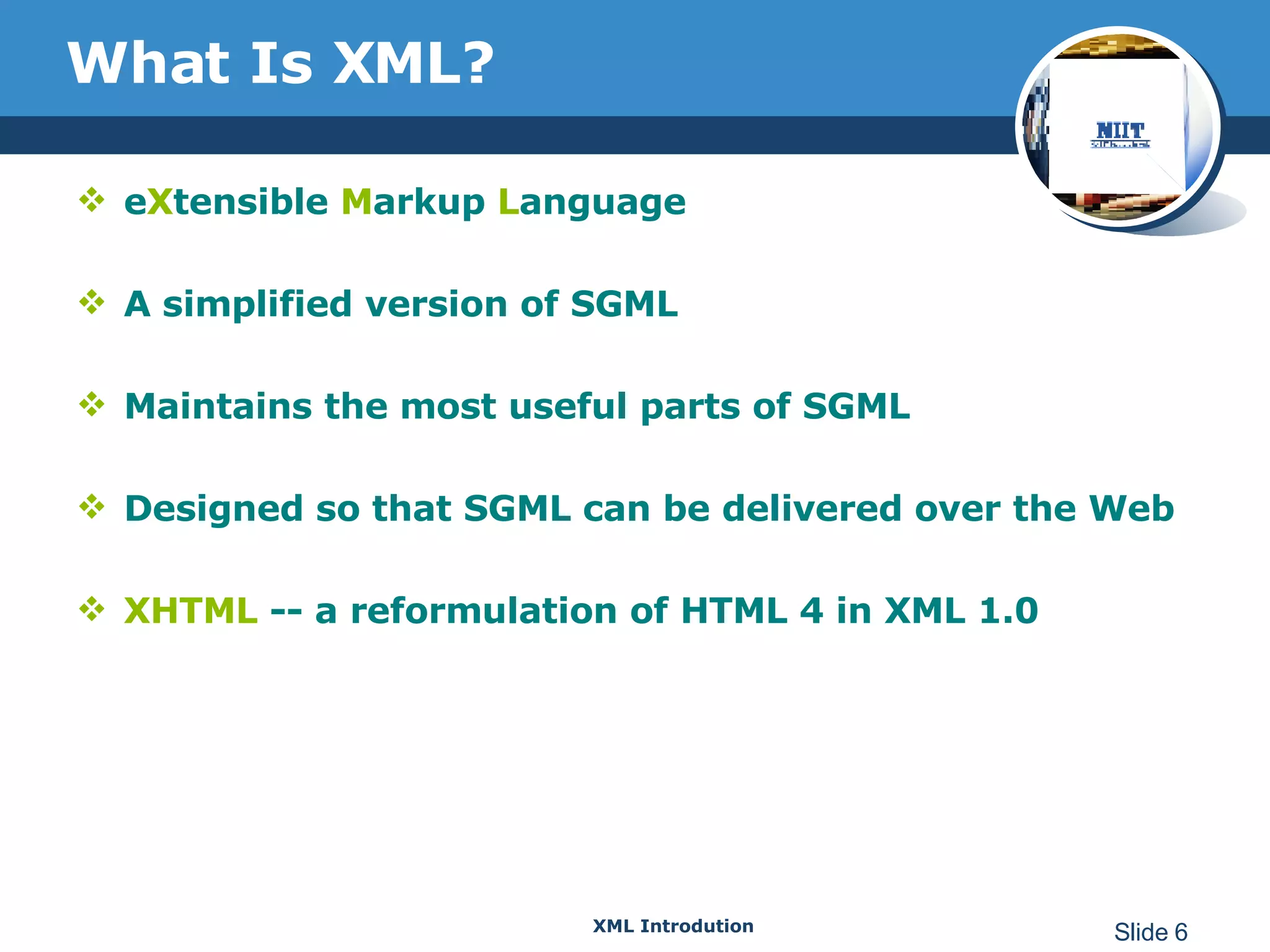 Introduction to XML | PPT