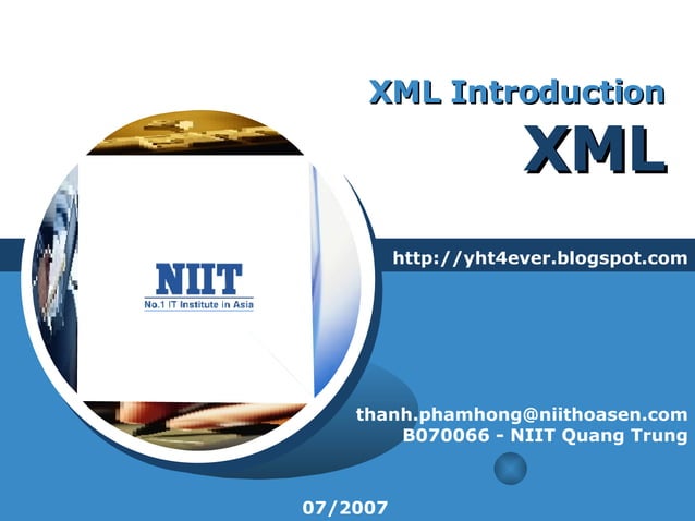 Introduction to XML | PPT