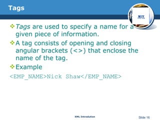 Introduction to XML | PPT