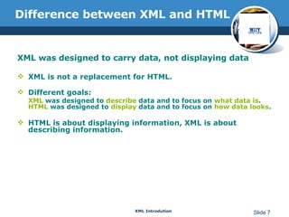 Introduction to XML | PPT
