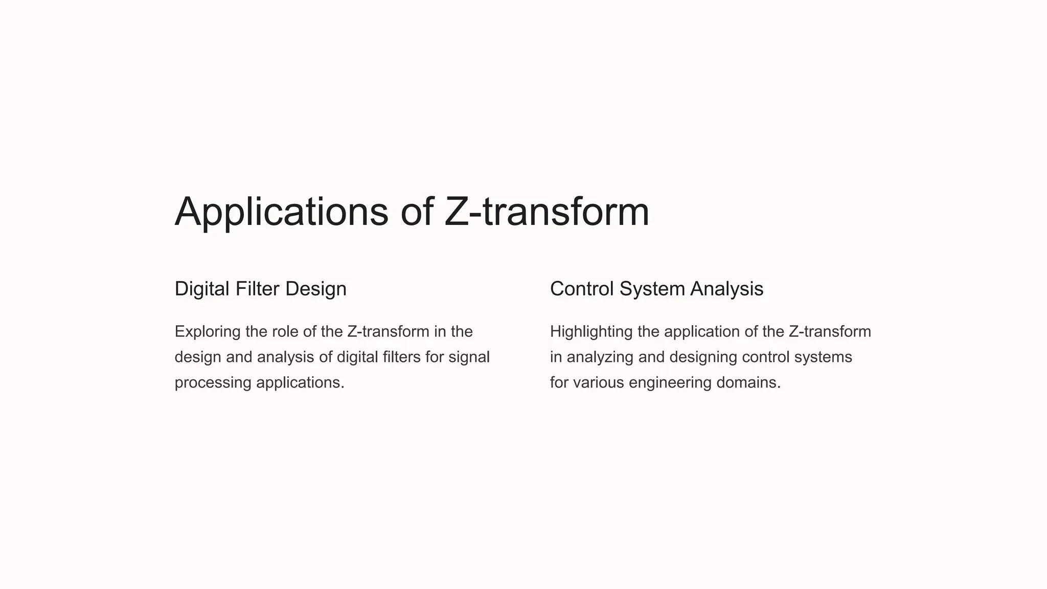 Introduction to Z-transform, Methodology and application | PPT
