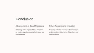 Introduction to Z-transform, Methodology and application | PPT