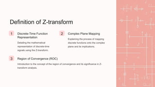 Introduction to Z-transform, Methodology and application | PPT
