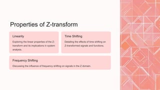 Introduction to Z-transform, Methodology and application | PPT