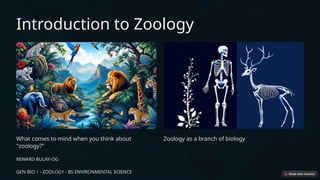Introduction-to-Zoology. zoology is also explored, emphasizing its ...