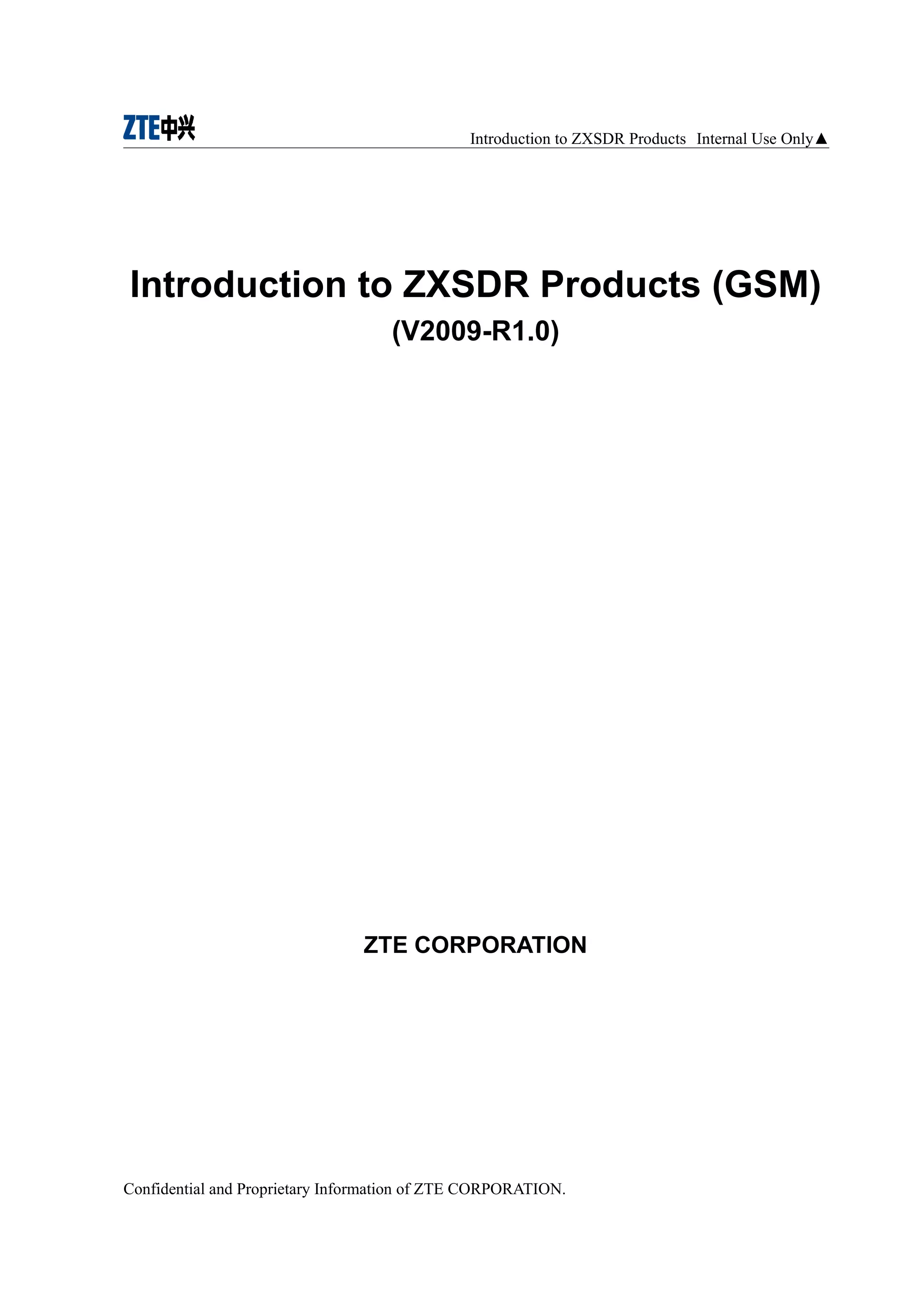Introduction to-zxsdr-products-gsm | PDF