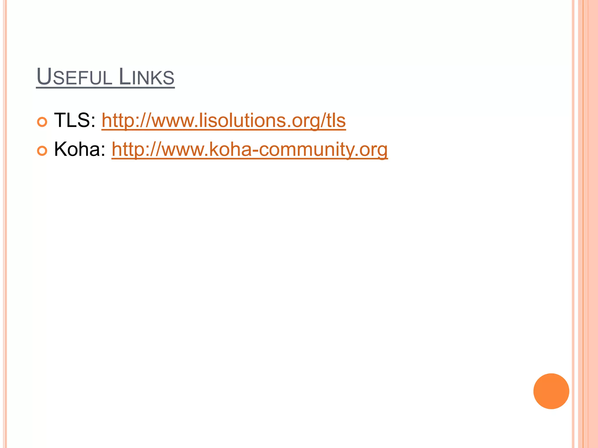 Introduction to Total Library Solution- TLS | PPTX