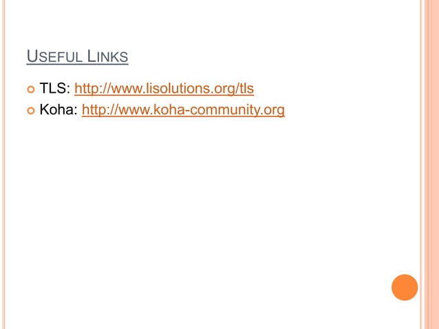 Introduction to Total Library Solution- TLS | PPT