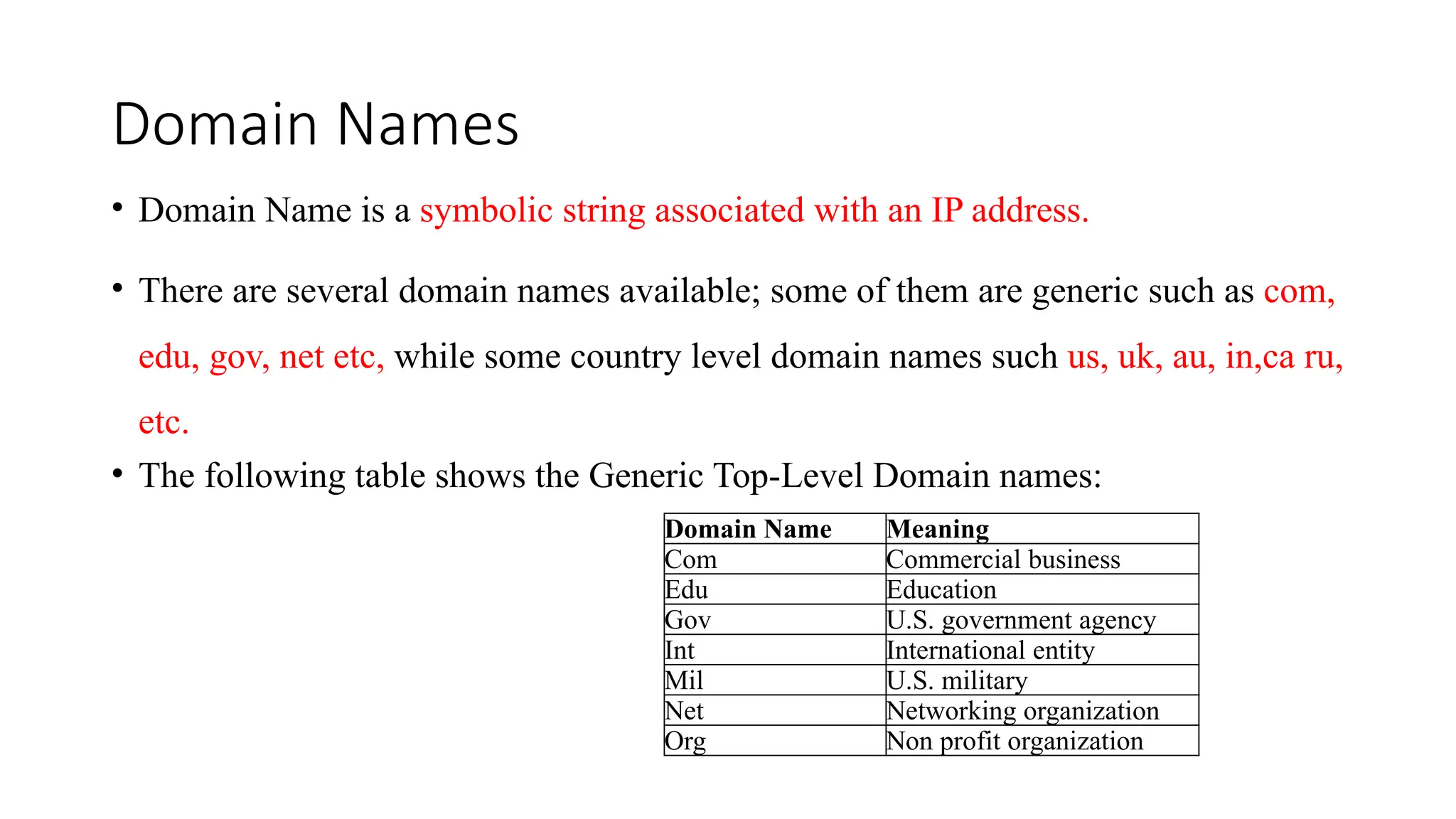 Introduction to Internet, Domain Name System | PPTX