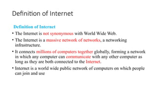 Introduction to Internet, Domain Name System | PPTX