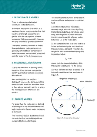 An introduction to vortex-flows and their implications on solid-liquid ...