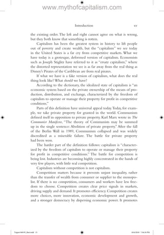 Myth of Capitalism - Introduction | PDF