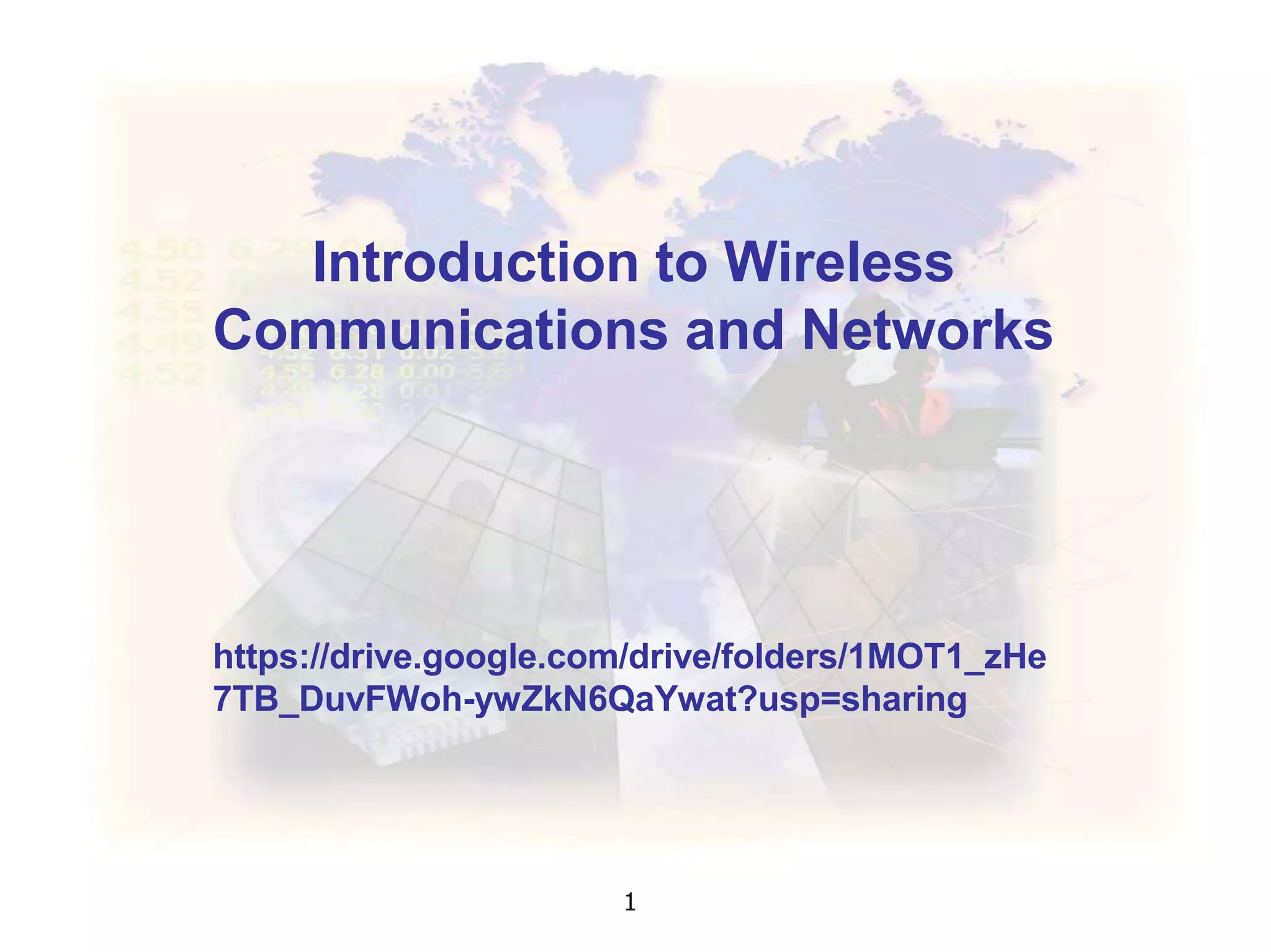 Introduction wireless communication network | PPTX