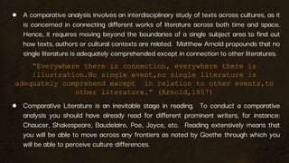 Introduction : What is comparative literature today - | PPT