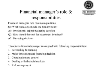 Introduction Why Finance Matters F F M | PPTX | Business Accounting ...