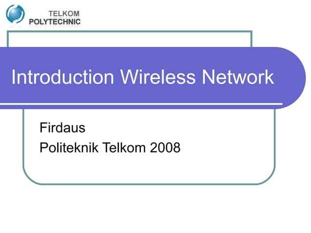 Introduction wireless-network | PPT