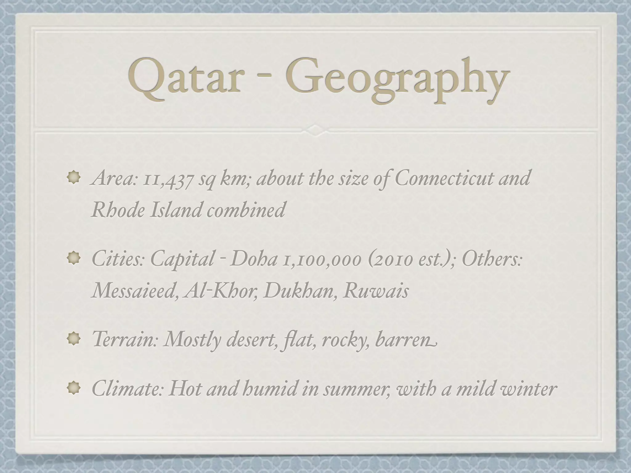 Qatar Introduction | PPT