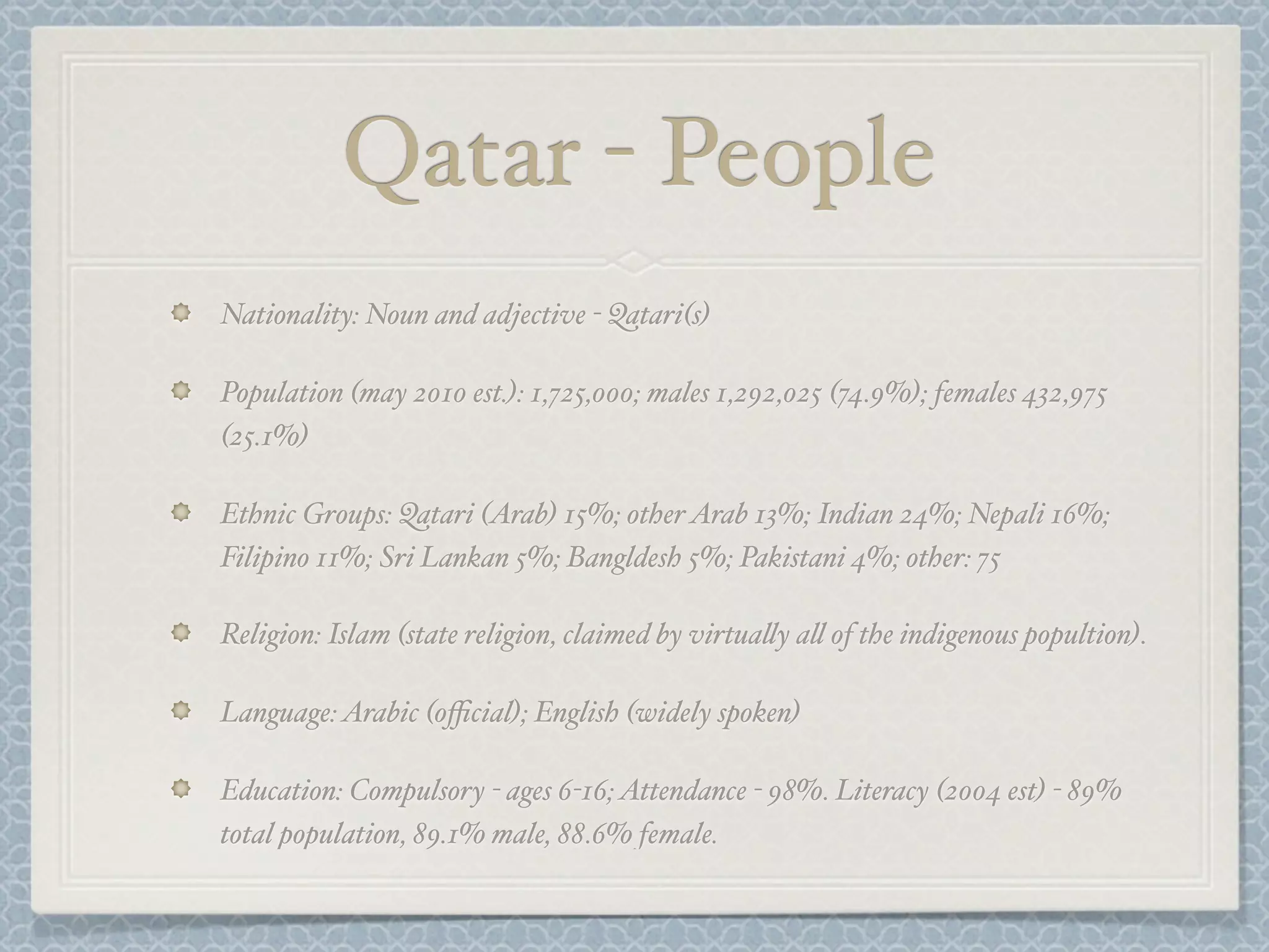 Qatar Introduction | PPT
