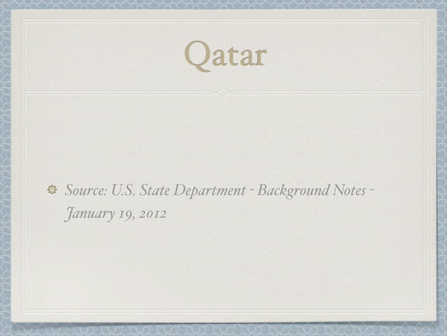 Qatar Introduction | PPT