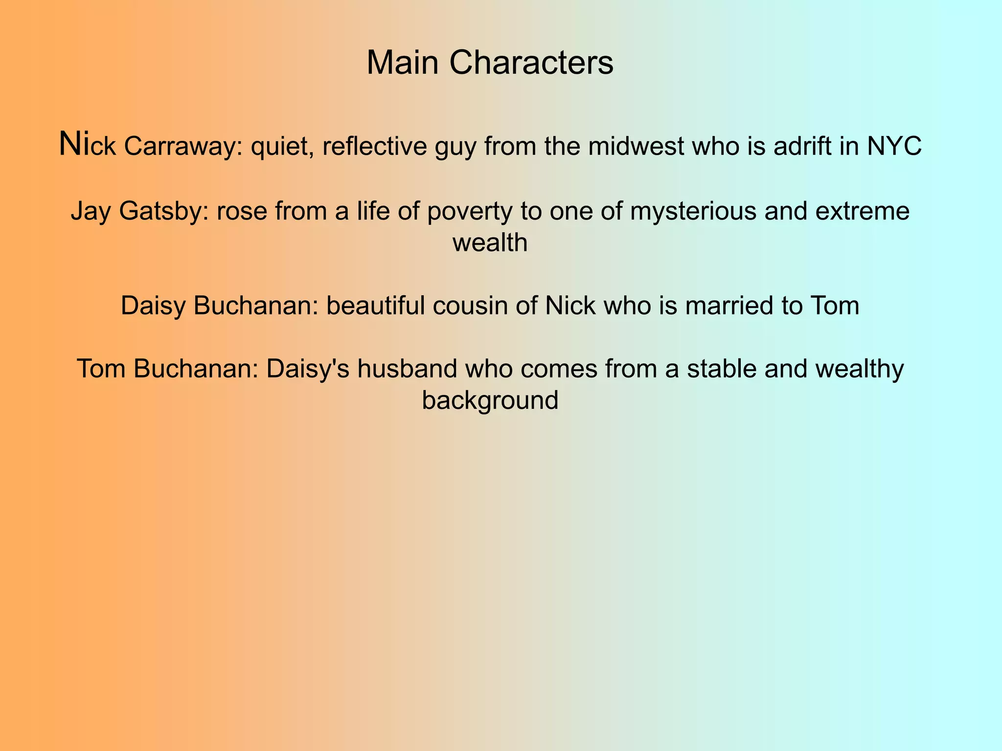 The Great Gatsby Introduction - Cornell Notes | PPTX