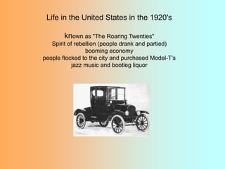 The Great Gatsby Introduction - Cornell Notes | PPTX