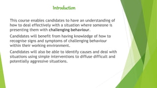 Challenging Behaviour | PPTX