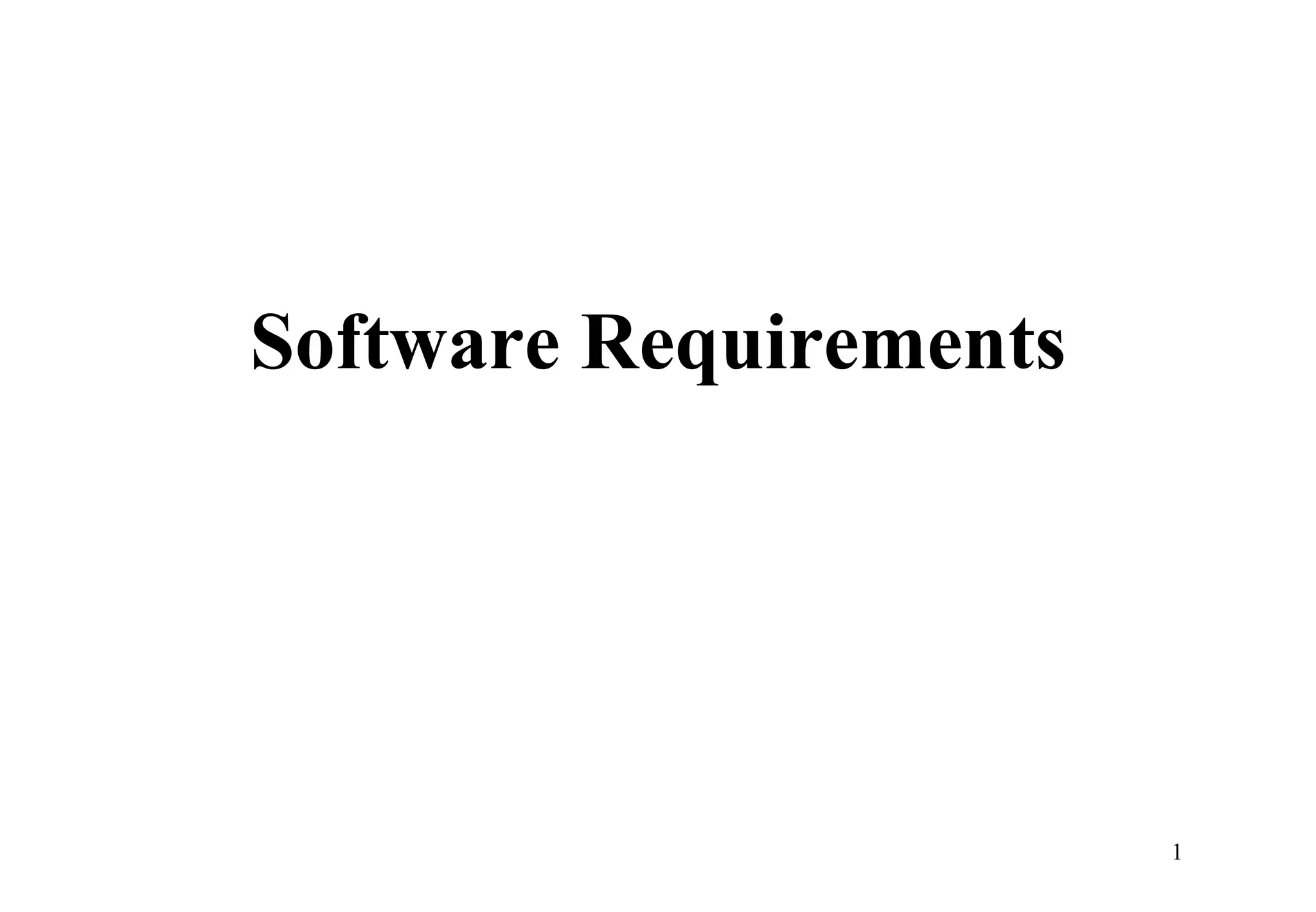INTRODUCTION to software engineering requirements specifications | PPT