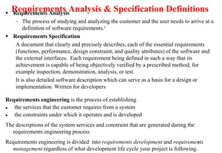 INTRODUCTION to software engineering requirements specifications | PPT