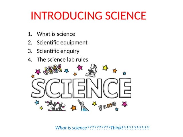 This about Introduction of science for form one | PPT