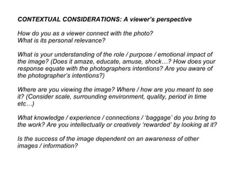 Introduction to GCSE and AS Level Photography | PPT