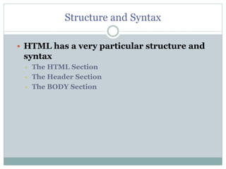 Introduction to HTML | PPTX