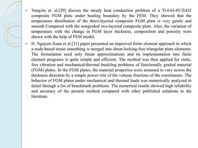 Thermal analysis of FGM plates using FEM method | PPTX