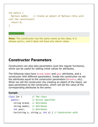 OOP and C++Classes | DOCX | Programming Languages | Computing