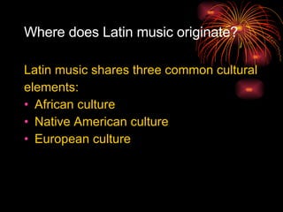 Introduction to Latin Music | PPT