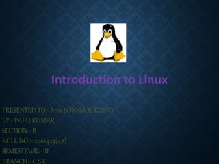 Introduction 2 linux | PPT