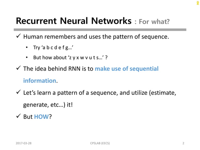 Introduction For seq2seq(sequence to sequence) and RNN | PPTX | Technology & Computing