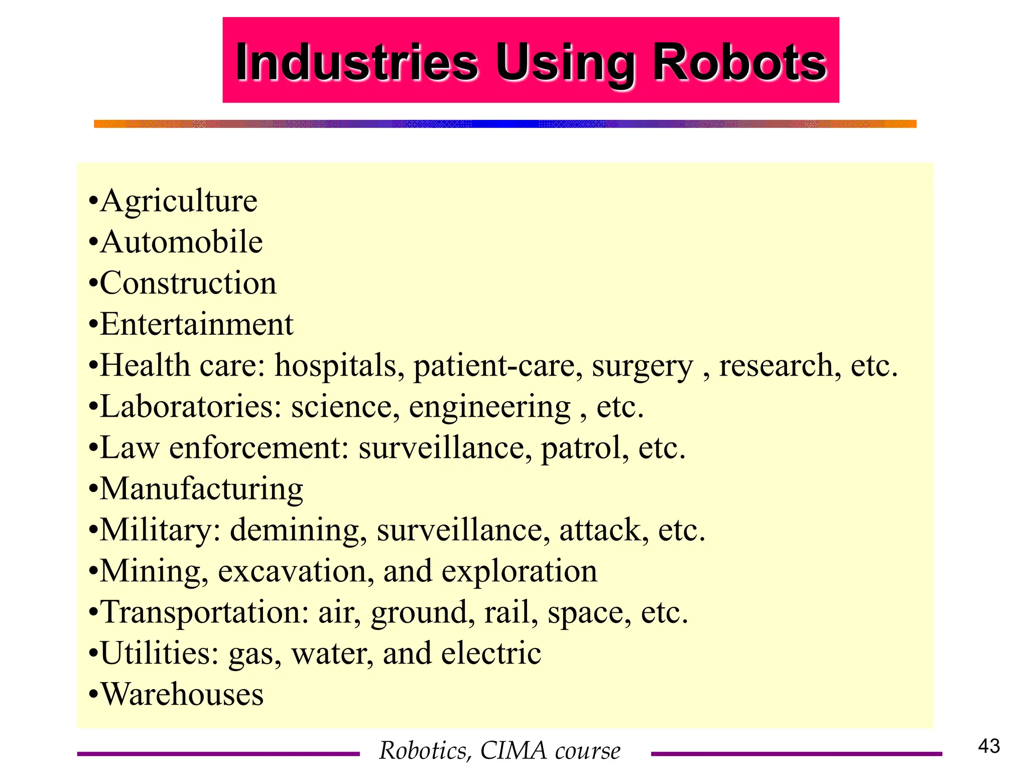 Introduction2 of robotics and its types _VY.ppt | Robotics | Technology & Computing