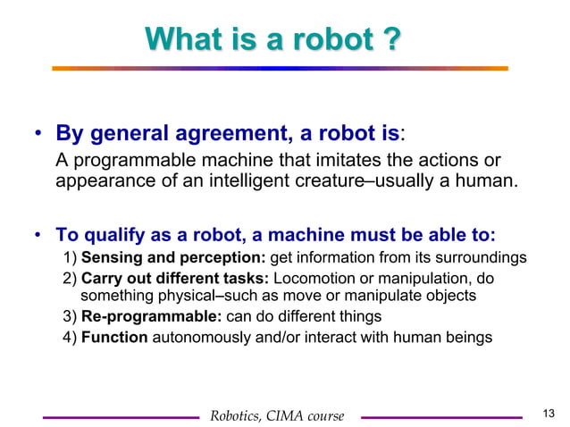 Introduction2 of robotics and its types _VY.ppt | Robotics | Technology & Computing