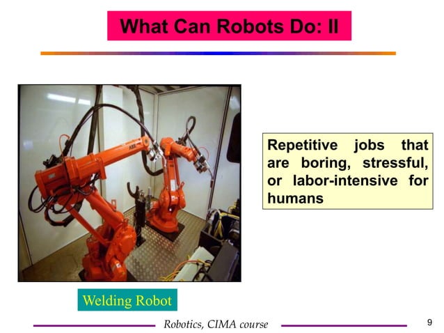 Introduction2 of robotics and its types _VY.ppt | Robotics | Technology & Computing