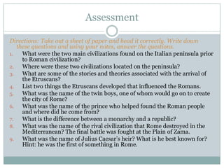 Overview of Roman History | PPTX