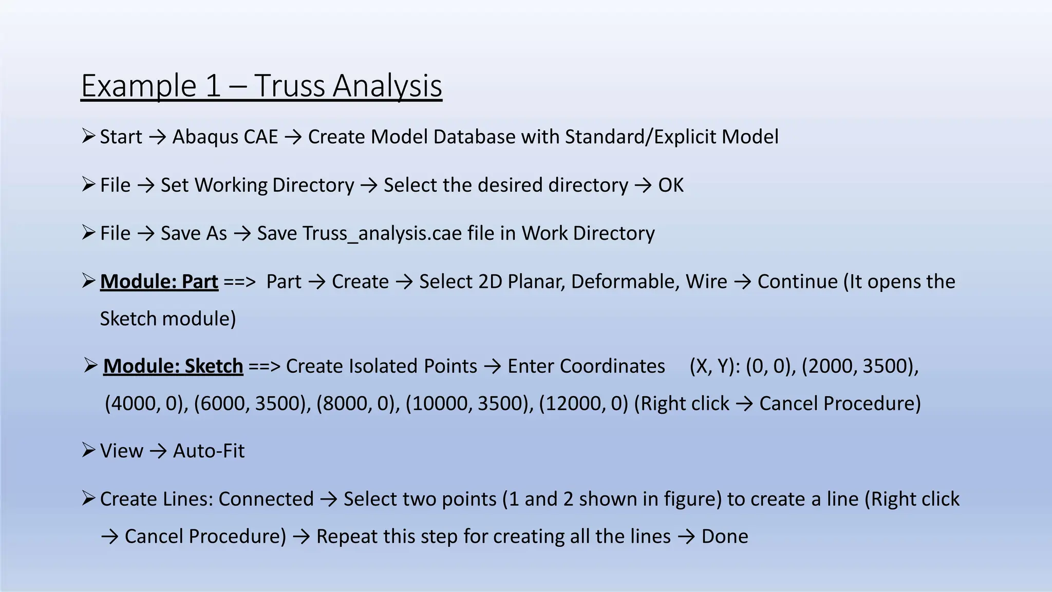 introduction to abaqus and analysis of plane truss | PPTX