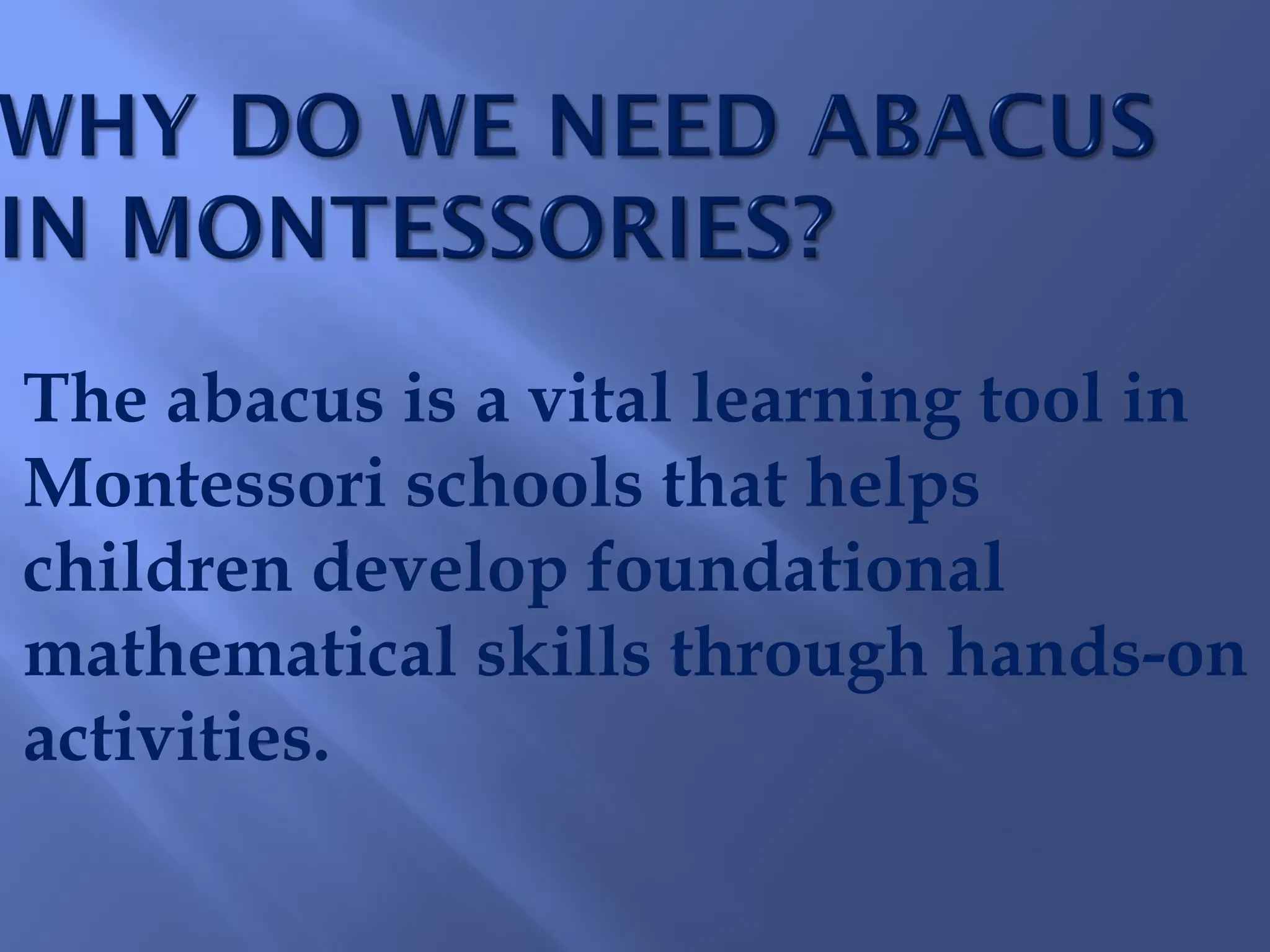 INTRODUCTION ABOUT ABACUS PPT For Early Years | PDF