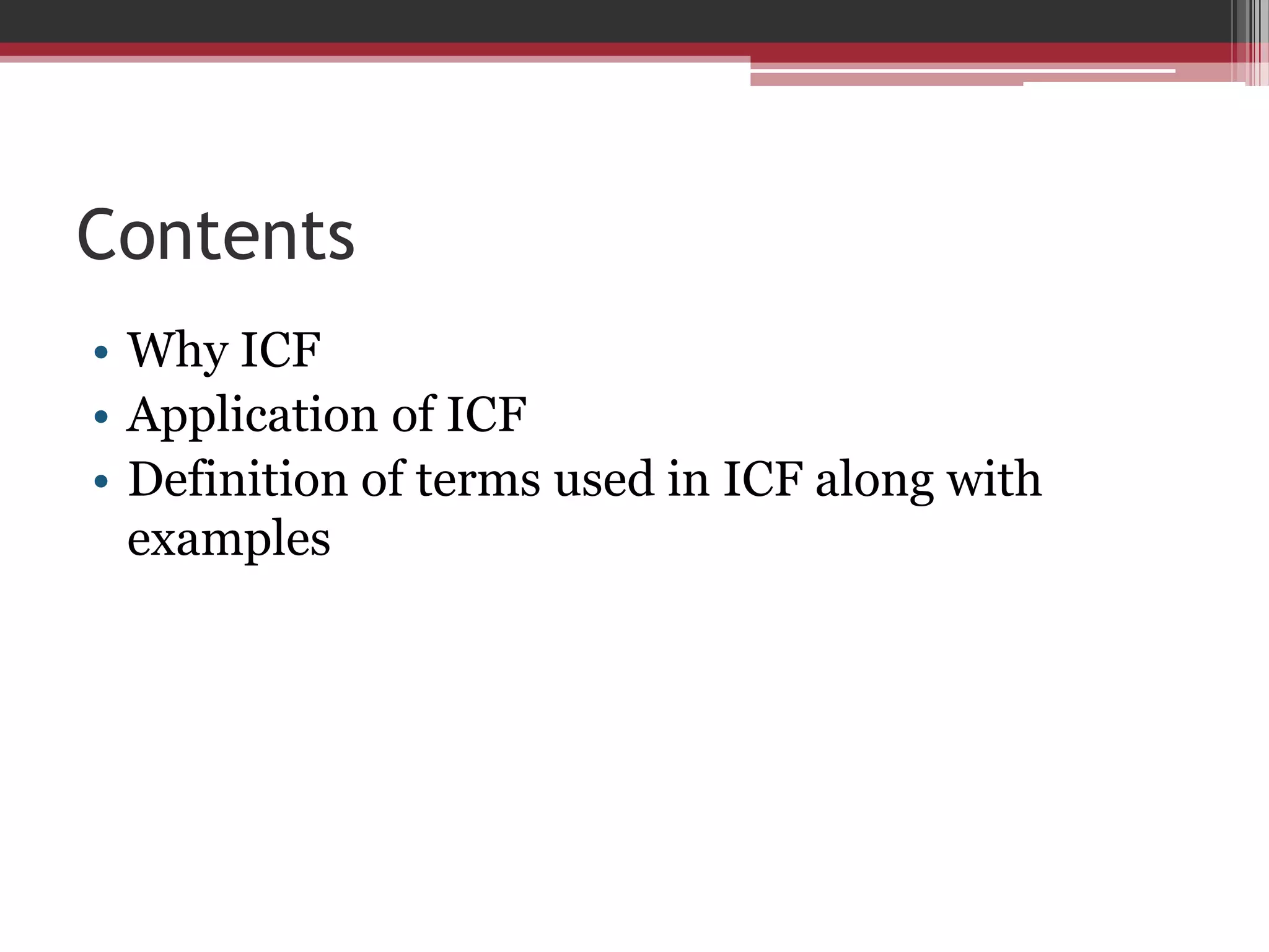 Introduction about ICF | PDF