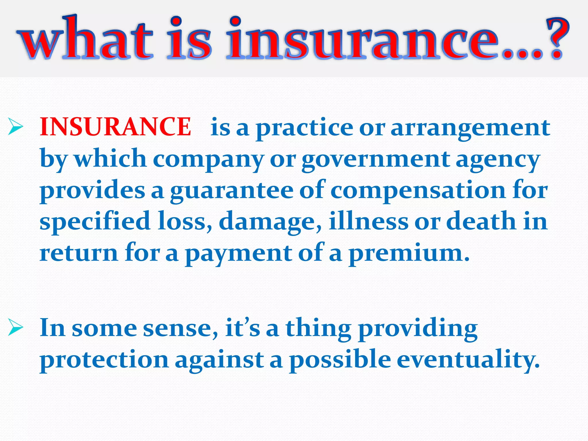 Introduction about insurance | PPTX