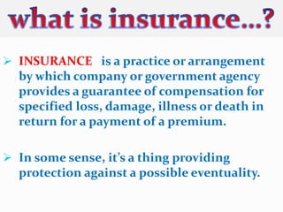 Introduction about insurance | PPTX