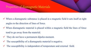 Introduction about magnetic material and its properties | PPTX