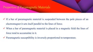 Introduction about magnetic material and its properties | PPTX
