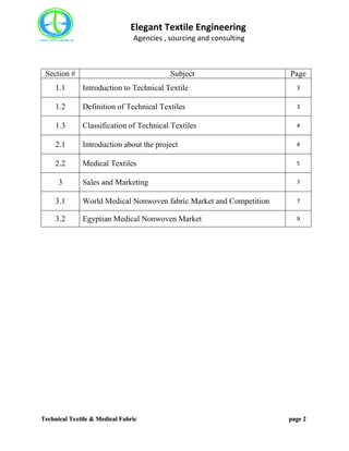Introduction about technical textile & medical fabric | PDF