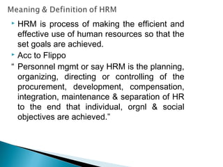 Introduction & a brief history of hrm | PPT