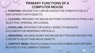 Introduction in computer set up and functions.pptx | Computer Peripherals | Computing